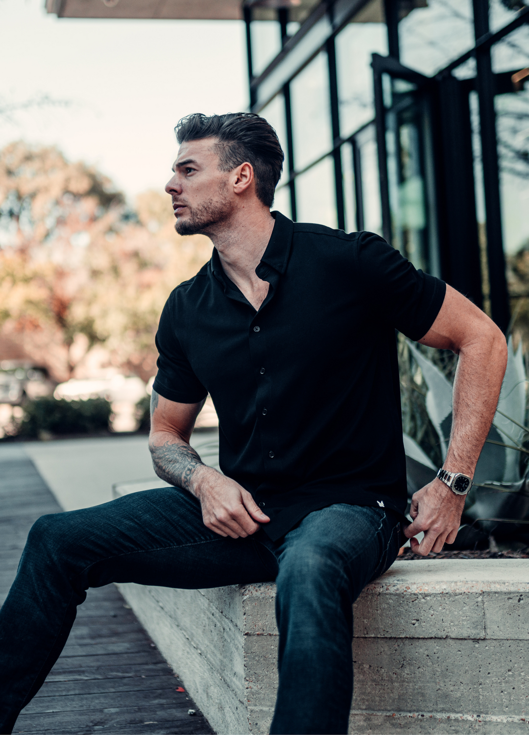 Long-Sleeve Casual Button-Down: Ranger Green – Noble Threads