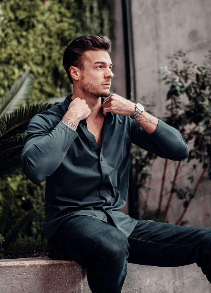 Long-Sleeve Casual Button-Down: Arctic White – Noble Threads