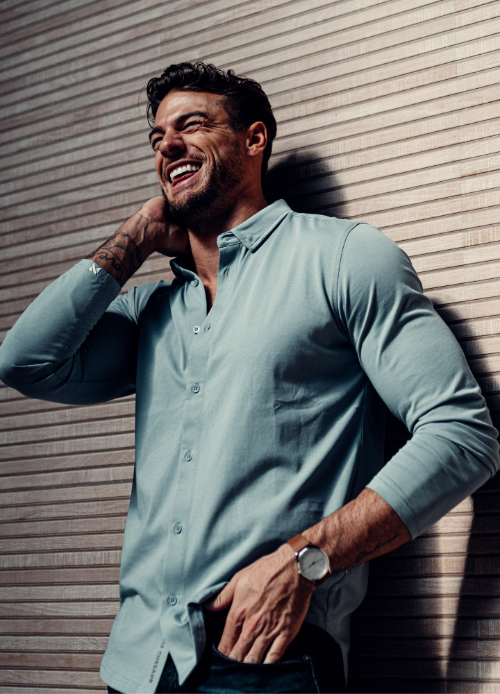 Long-Sleeve Casual Button-Down: Arctic White – Noble Threads